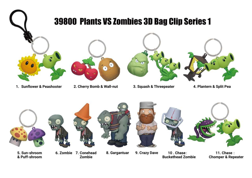 Plants vs zombies påseklämma blind box display (24) – Robotto